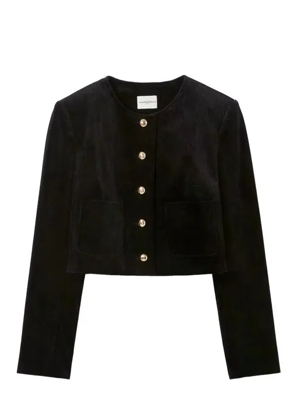 Claudie Pierlot Cropped Corduroy Jacket - Black