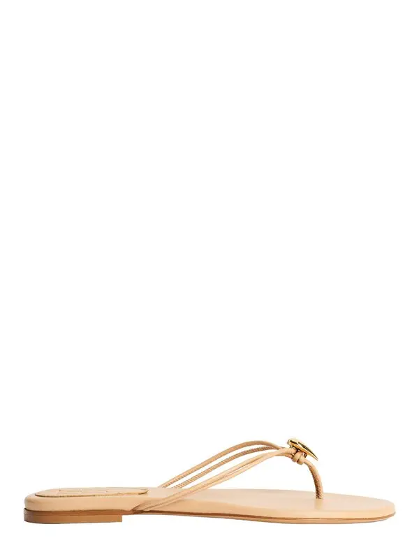 BY MALENE BIRGER Natta Heart Leather Sandals - Dark Sand