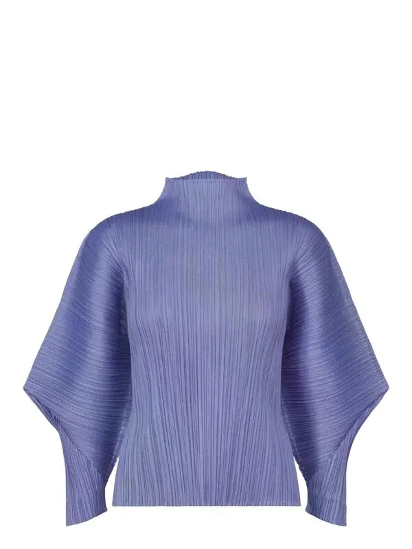 Issey Miyake Skyline Pleated Shirt - Blue