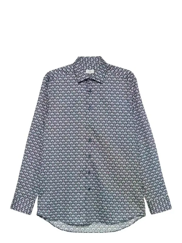 Etro Floral Buttoned Shirt - Blue