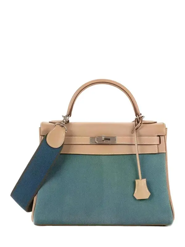 Hermès 32 Kelly Retourne Tote Bag - Blue
