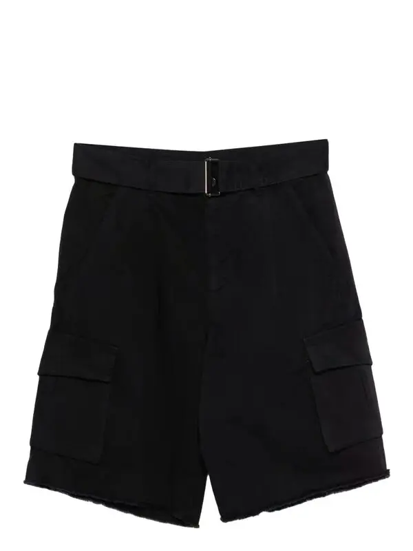 LANEUS Belted Shorts - Blue