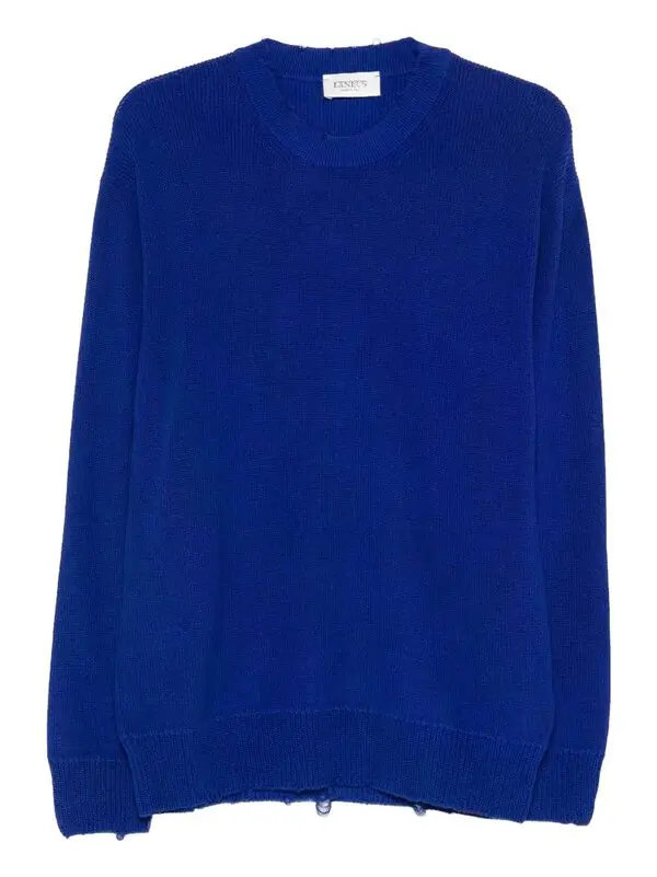 LANEUS Boxy Fit Sweater - Blue