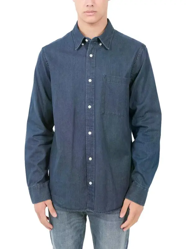 Nn07 Chest-pocket Shirt - Blue