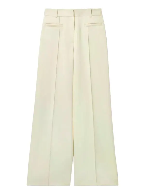 Claudie Pierlot Pleated Wide-leg Trousers - White