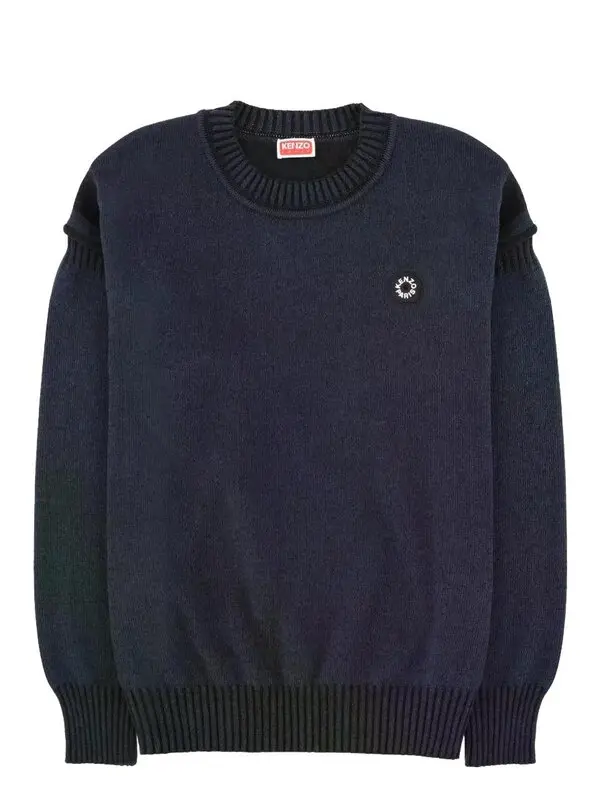 Kenzo Panelled Round-neck Sweater - Blue