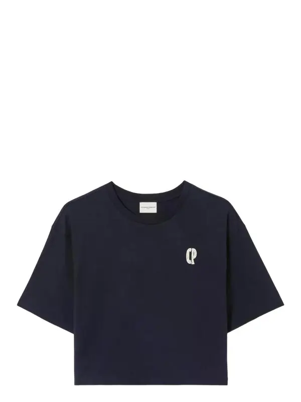 Claudie Pierlot Logo-embroidered T-shirt - Blue