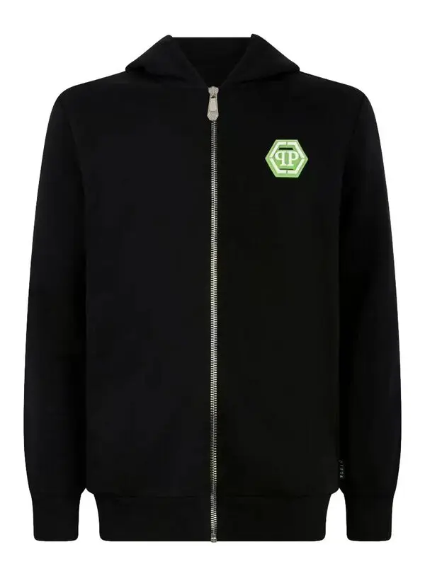 Philipp Plein Hooded Zip Jacket - Black