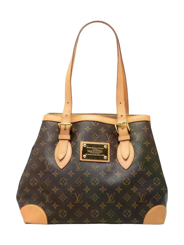 LOUIS VUITTON 2009 Monogram Hampstead Mm Tote Bag - Brown