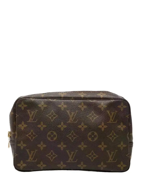 LOUIS VUITTON 1985 Monogram Trousse Toilette 23 Clutch - Brown