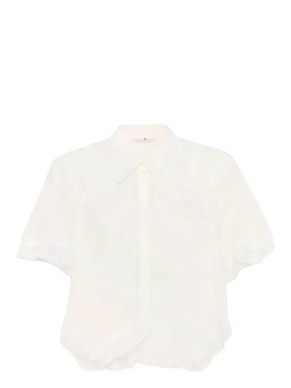 Ermanno Scervino Lace-panel Shirt - White