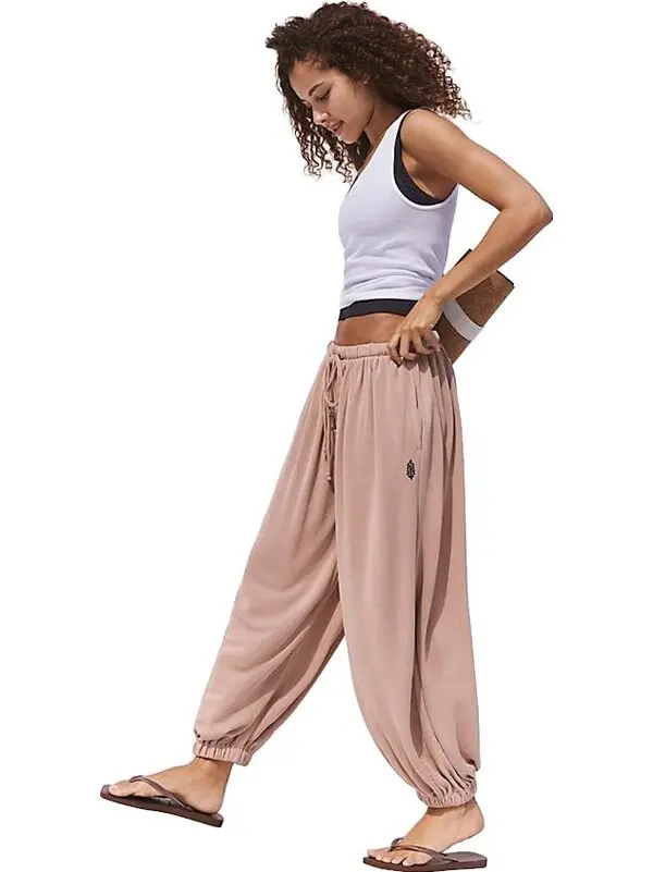 Free People Momentum Balloon Track Pants - Sandy