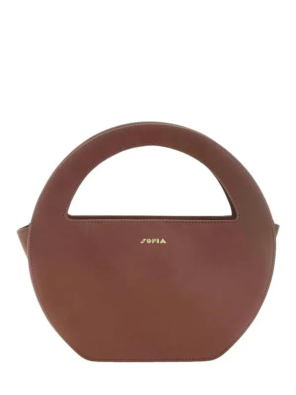 SOFIA Round Tote Bag - Brown