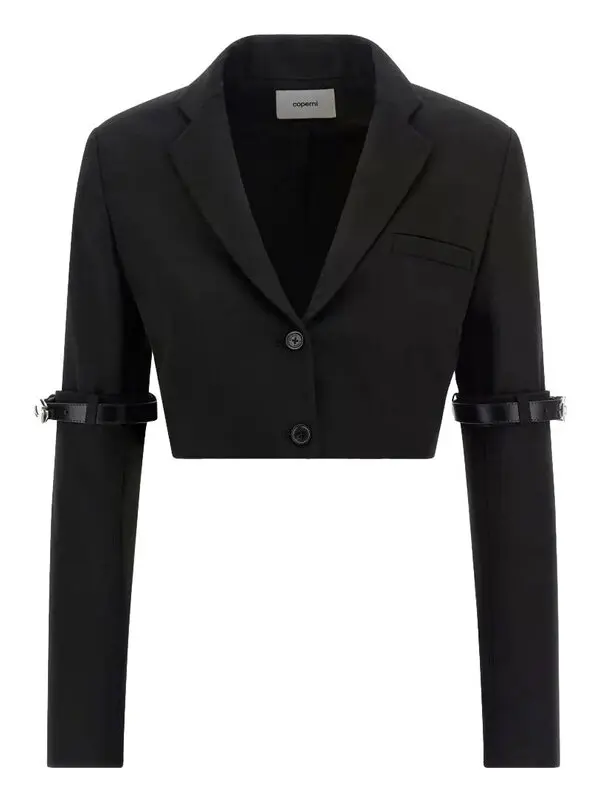 Coperni Cropped Hybrid Blazer - Black