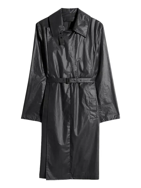 LEMAIRE Belted Collar Wrap Coat - Black