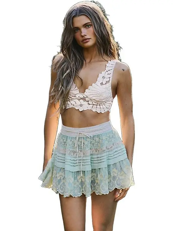Free People Intimately Play Nice Half Slip - Ocean Glass