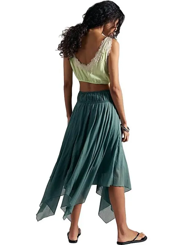 Free People Fp One Kaia Solid Asymmetrical Skirt - Teal