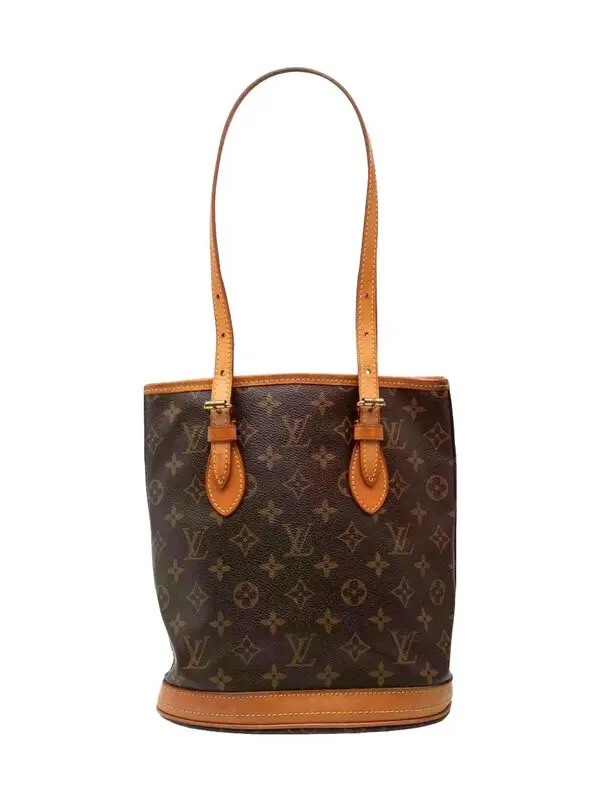 LOUIS VUITTON 2005 Monogram Petit Bucket Bag - Brown