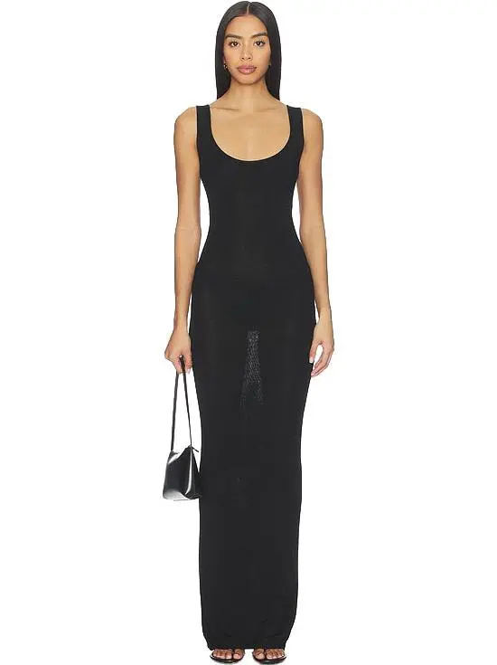 ENTIRE STUDIOS Square Neck Maxi Dress - Black