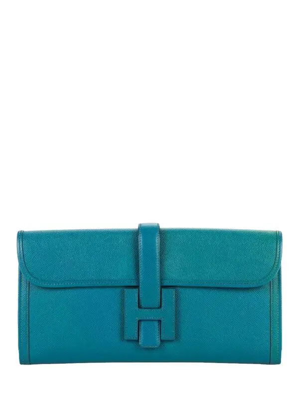 Hermès 29 Jige Elan Clutch - Blue