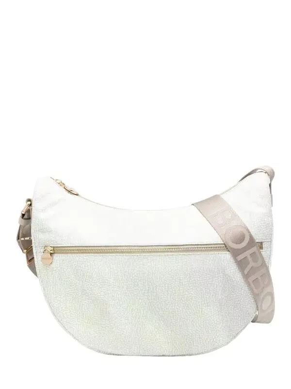 Borbonese Middle Luna Cross Body Bag - White