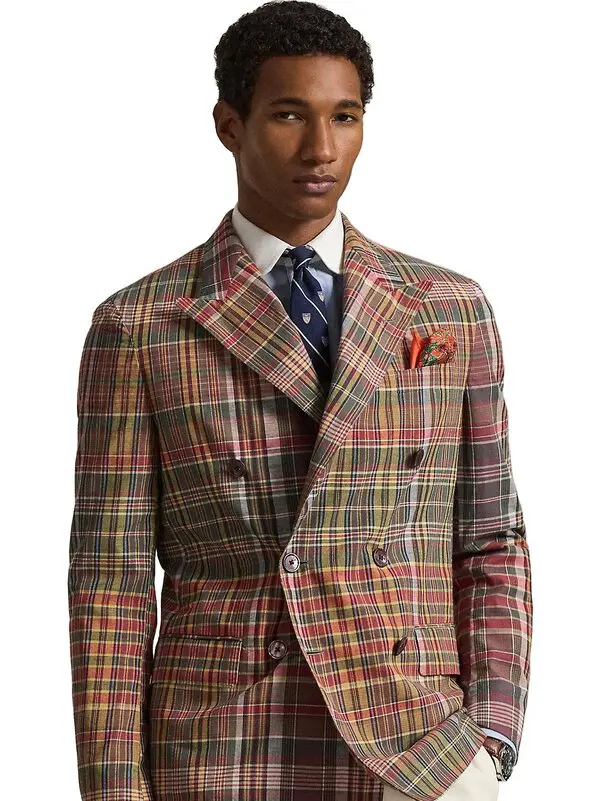 Ralph Lauren Polo Soft Tailored Fit Plaid Jacket - Madras
