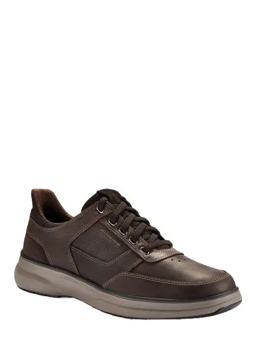 Clarks Mullan Easy Sneaker - Dark Brown Leather