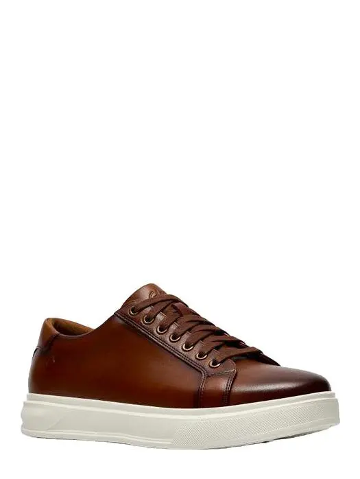 Clarks Goswell Tie Sneaker - Tan Leather