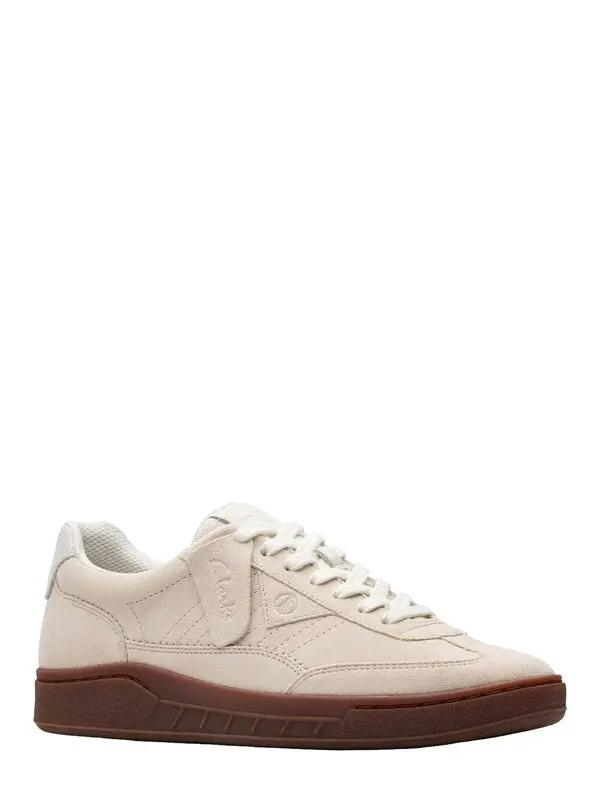 Clarks Craftrally Ace Tennis Sneakers - Off White Suede