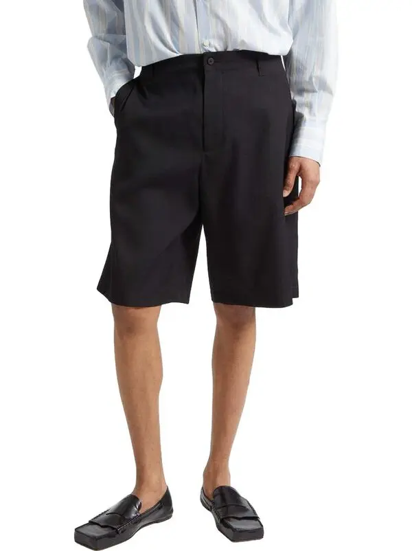 Jacquemus Le Short Camargue Virgin Wool Shorts - Black