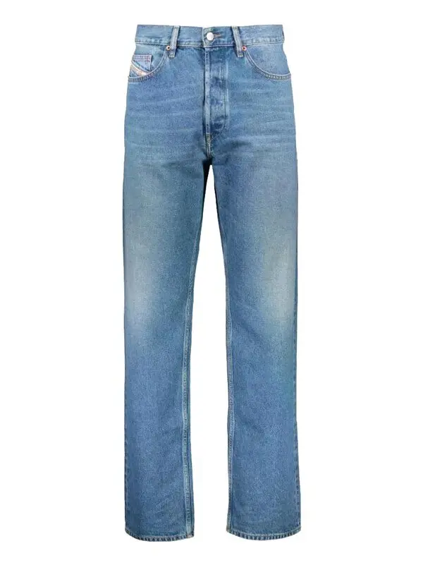 DIESEL® Faded Straight Leg Jeans - Blue