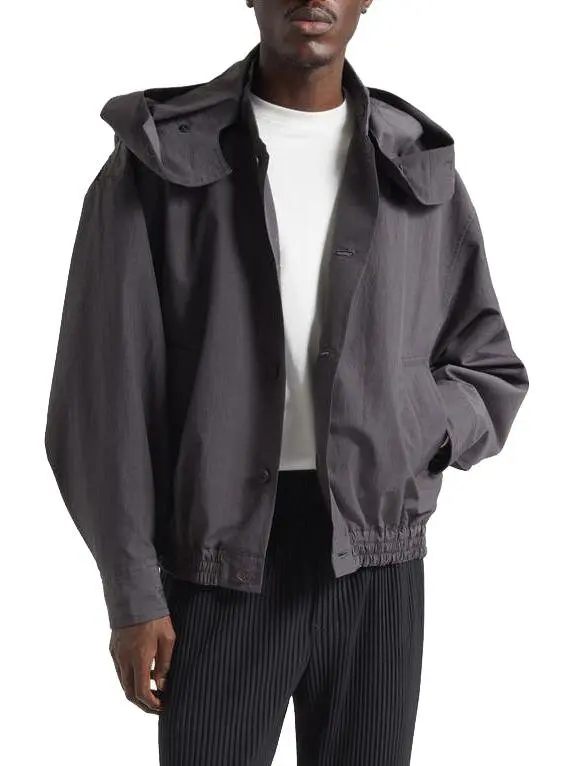 Issey Miyake Carrier Carried Hooded Jacket - Charcoal