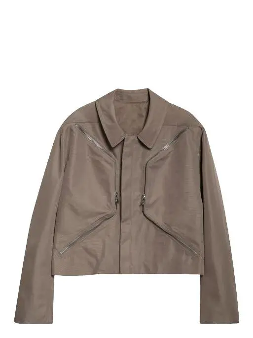 Rick Owens Heizer Cropped Jacket - Dust