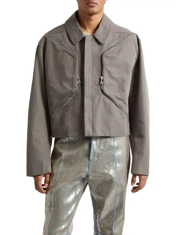 Rick Owens Heizer Cropped Jacket - Dust
