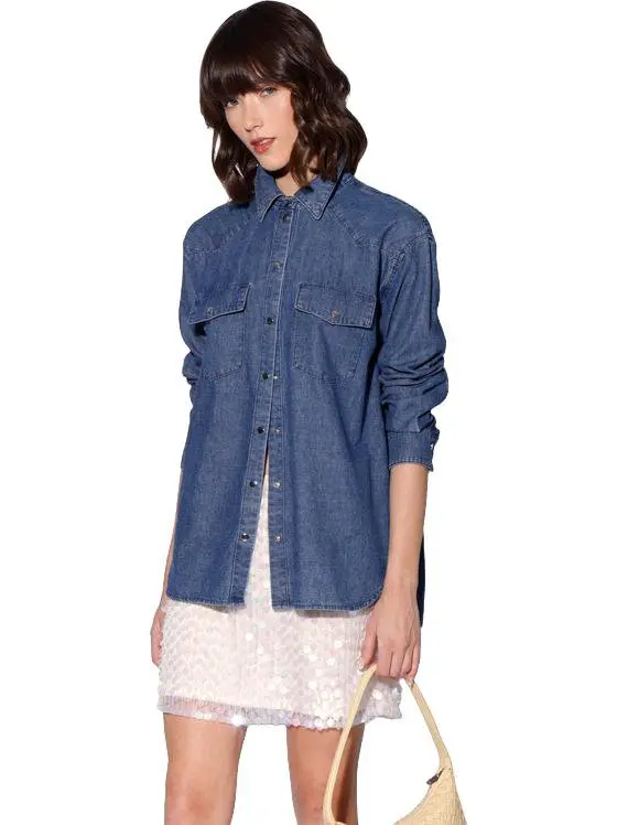 Walter Baker Becky Button-up Top - Medium Wash