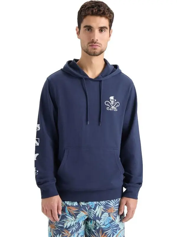 SALT LIFE Iconic Badge Pullover Hoodie - Navy