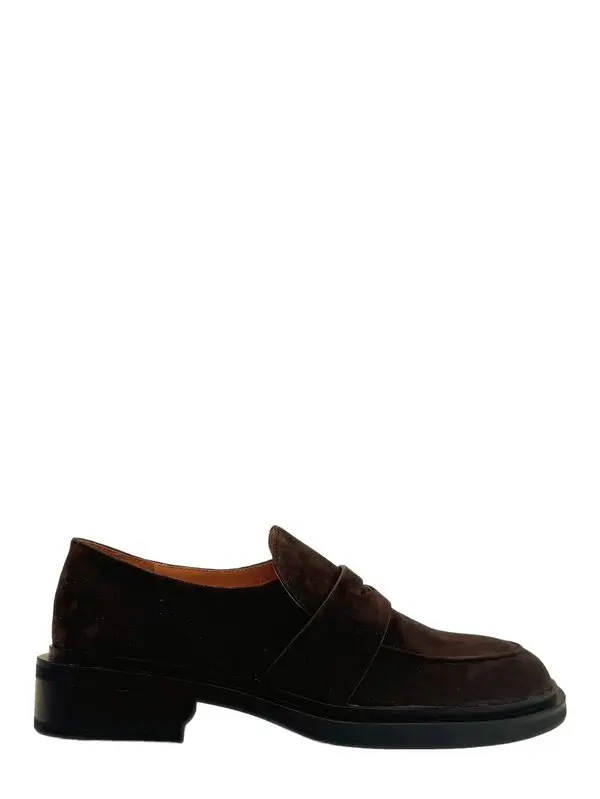 AMIE RAFA Drew Suede Loafers - Brown