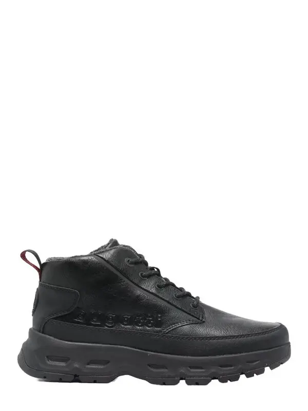 BUGATTI Embossed Lace-up Booties - Black