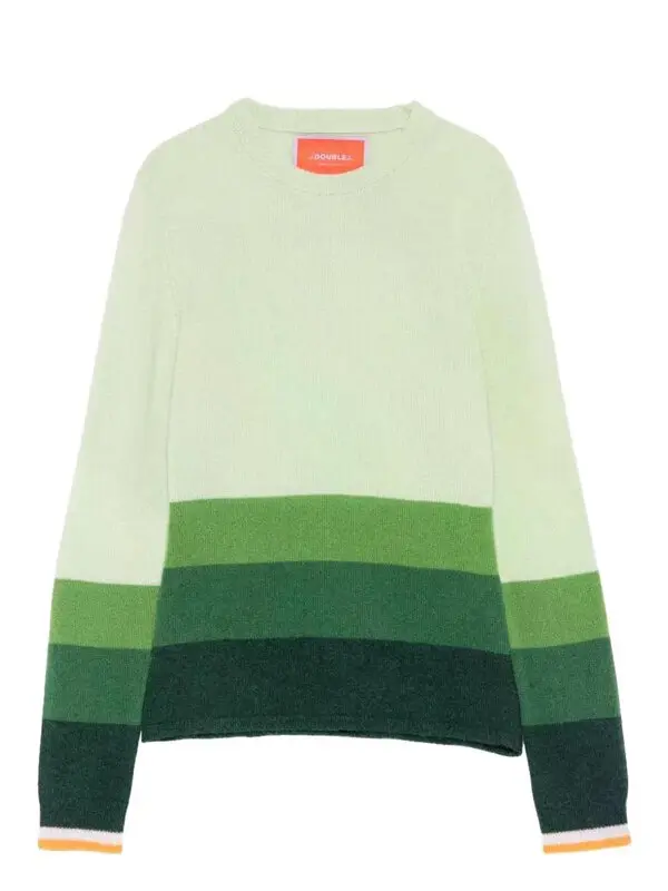 La DoubleJ Striped Pullover Sweater - Green