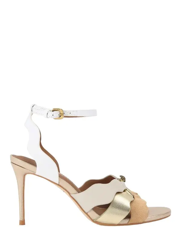 Kurt Geiger Sun Wave Ankle Strap Sandal - Yellow Gold