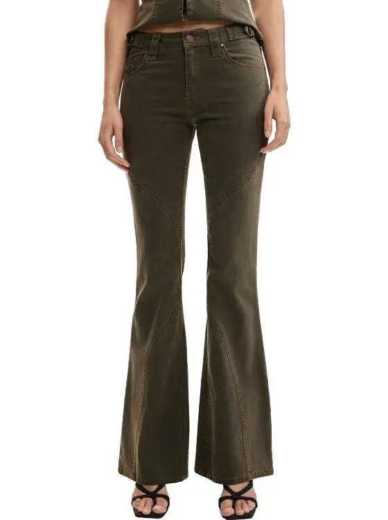 Desigual Low-rise Flare Jeans - Brown
