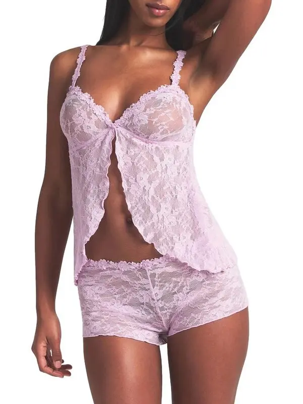 SKIMS Stretch Lace Babydoll Top - Baby Pink