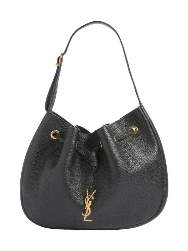 Saint Laurent Small Paris Vii Flat Hobo Bag - Noir