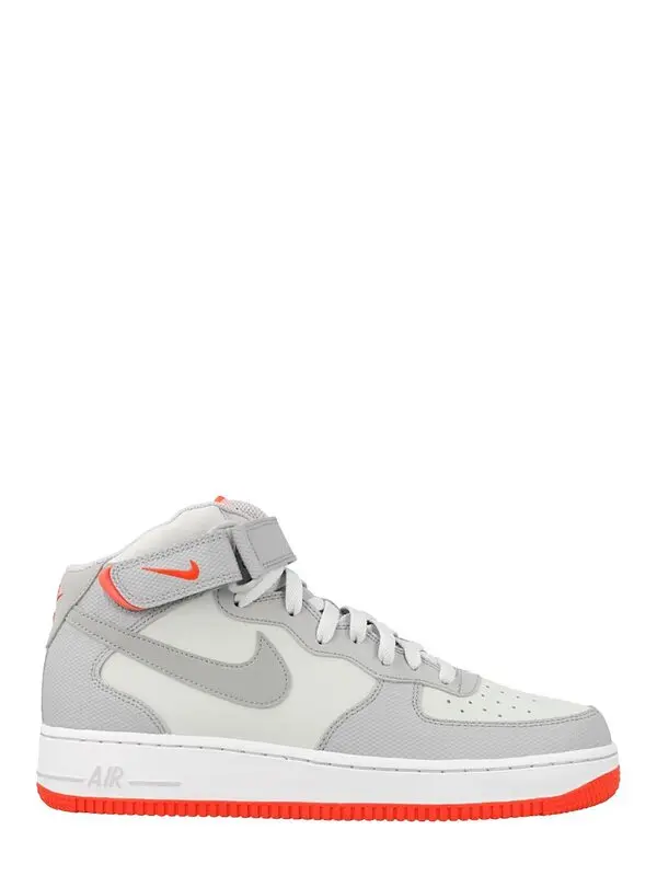Nike Force 1 Mid Sneakers - Pure Platinum/wolf Grey/bright Crimson
