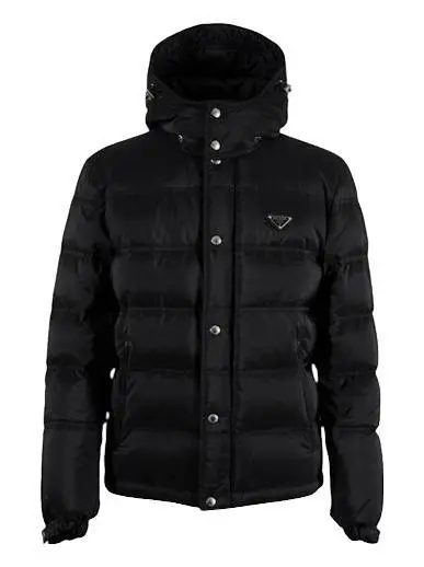 Prada Logo Down Jacket - Black
