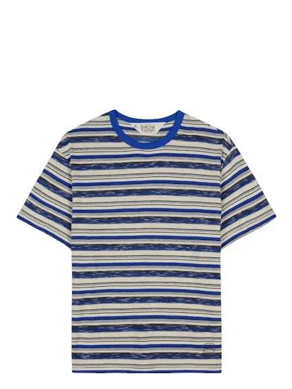 BRAIN DEAD Toni Stripe Tshirtin - Blue
