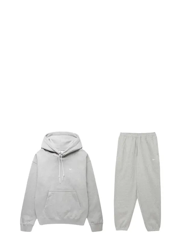 Nike Nikelab Solo Swoosh Fleece Pullover Hoodie & Joggers Set - Dark Grey Heather