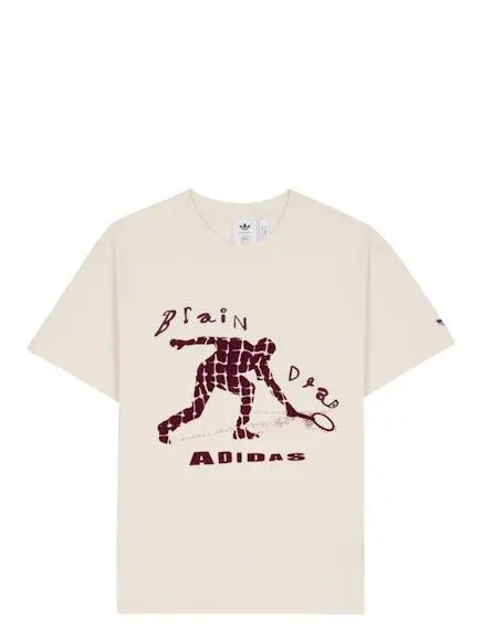 BRAIN DEAD X Adidas Tennis T-shirt - Natural