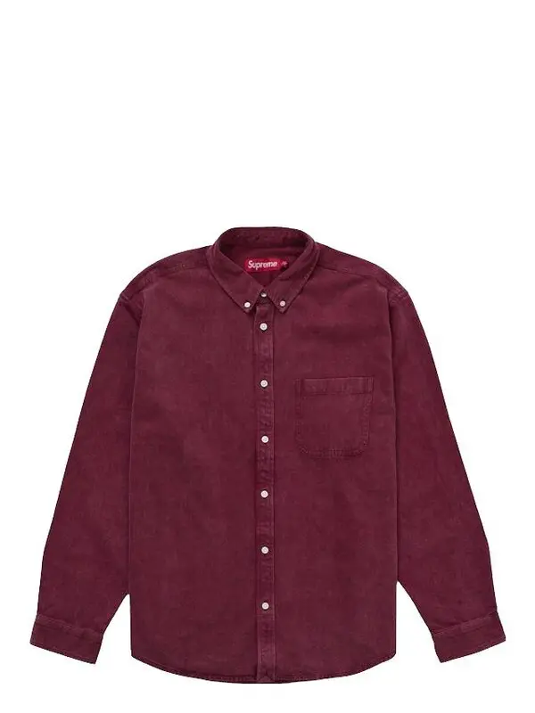 Supreme Applique Denim Shirt - Red