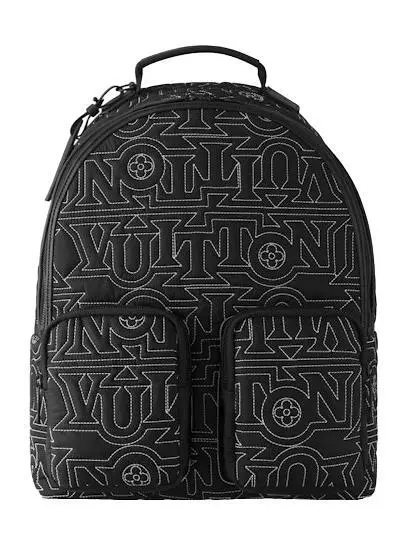 LOUIS VUITTON Backpack Pocket Snow Capsule Embroidered Monogram - Black